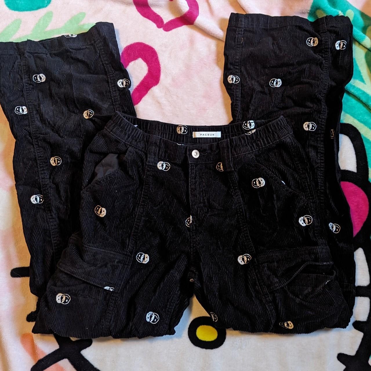 Pacsun smiley face pants They are corduroy with... | Depop