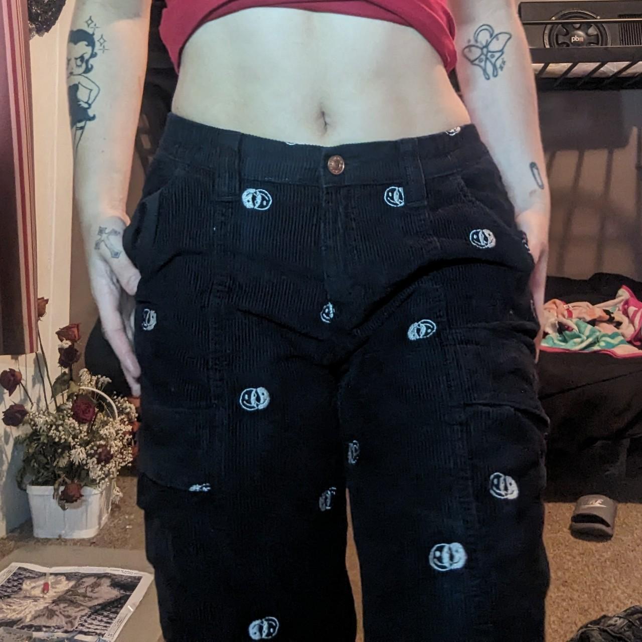 Pacsun smiley face pants They are corduroy with... | Depop