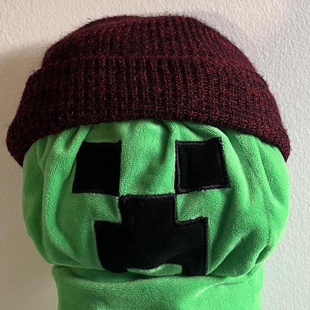 Black and red knitted emo beanie Great condition,... - Depop