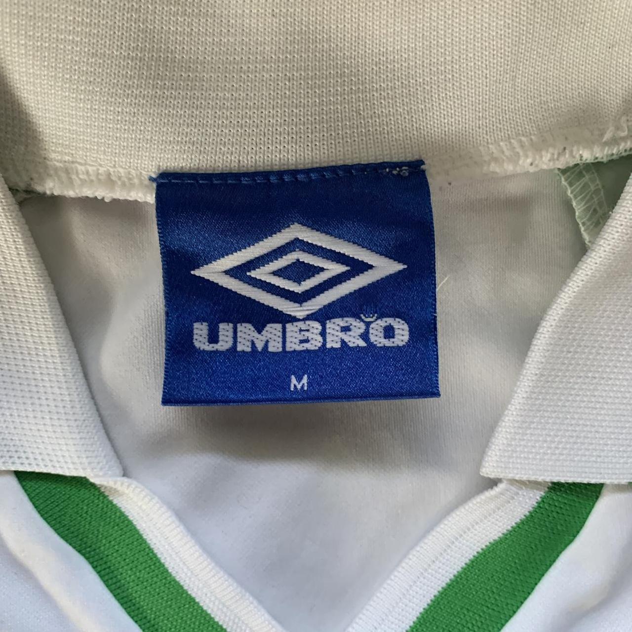 Retro 1990s Umbro template football shirt Size:... | Depop