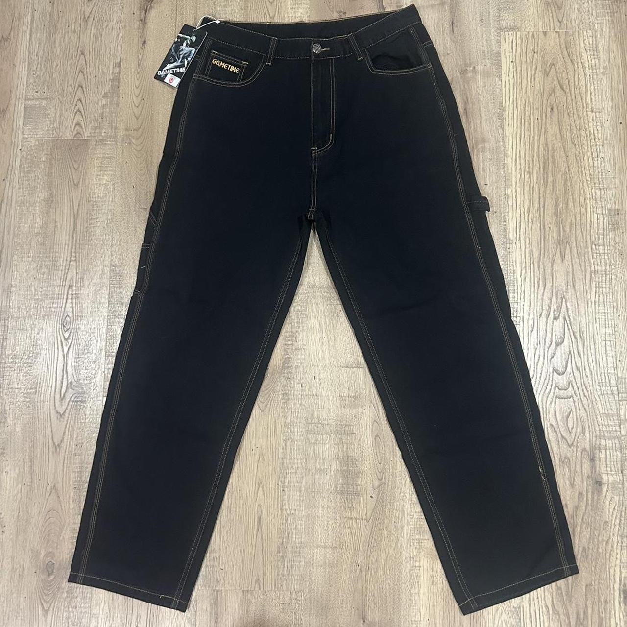 36”x30” Black Carpenter Jeans w/ Contrast Stitching ⭑ - Depop