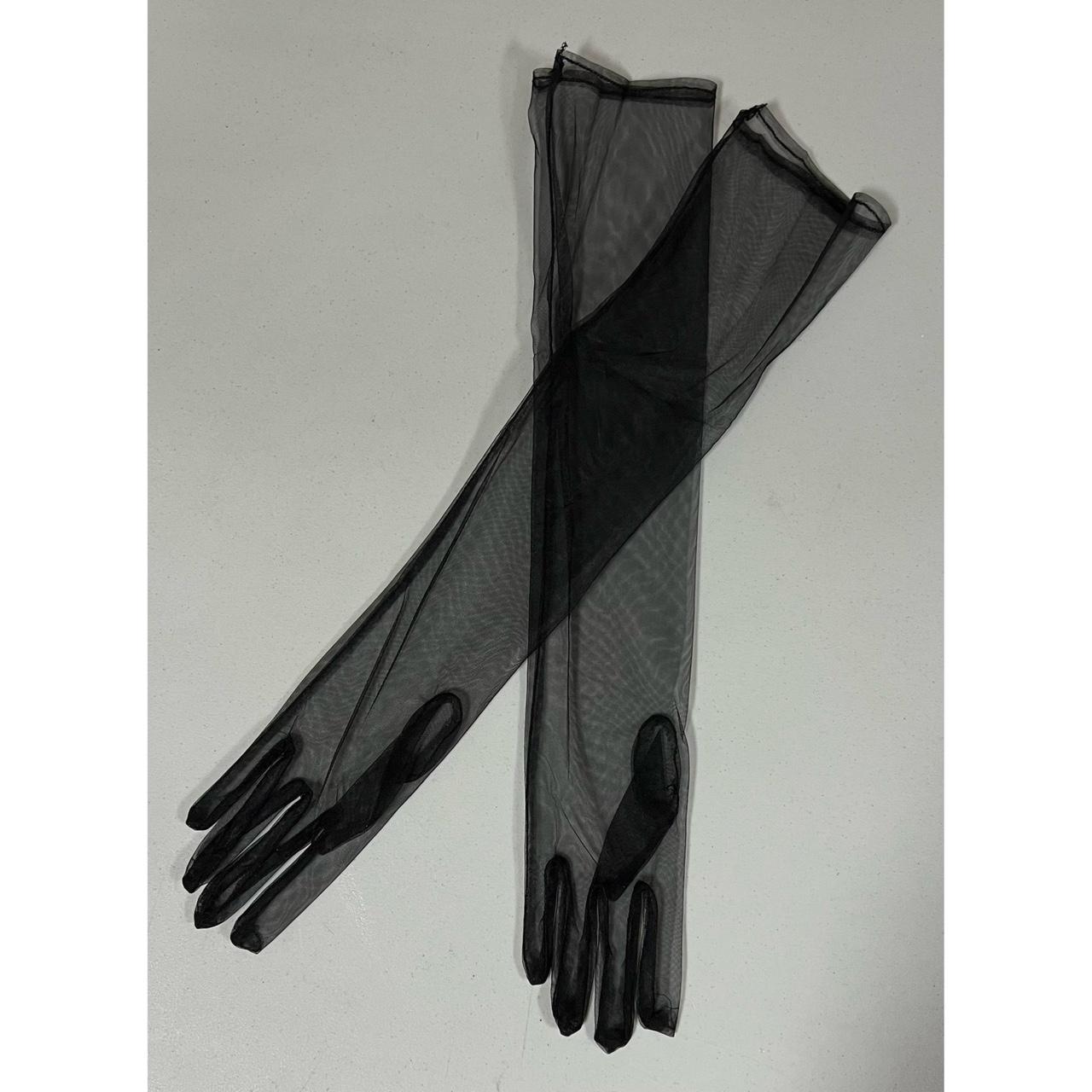 Black Mesh Fashion Gloves O/S 🖤 #meshgloves #gloves... - Depop
