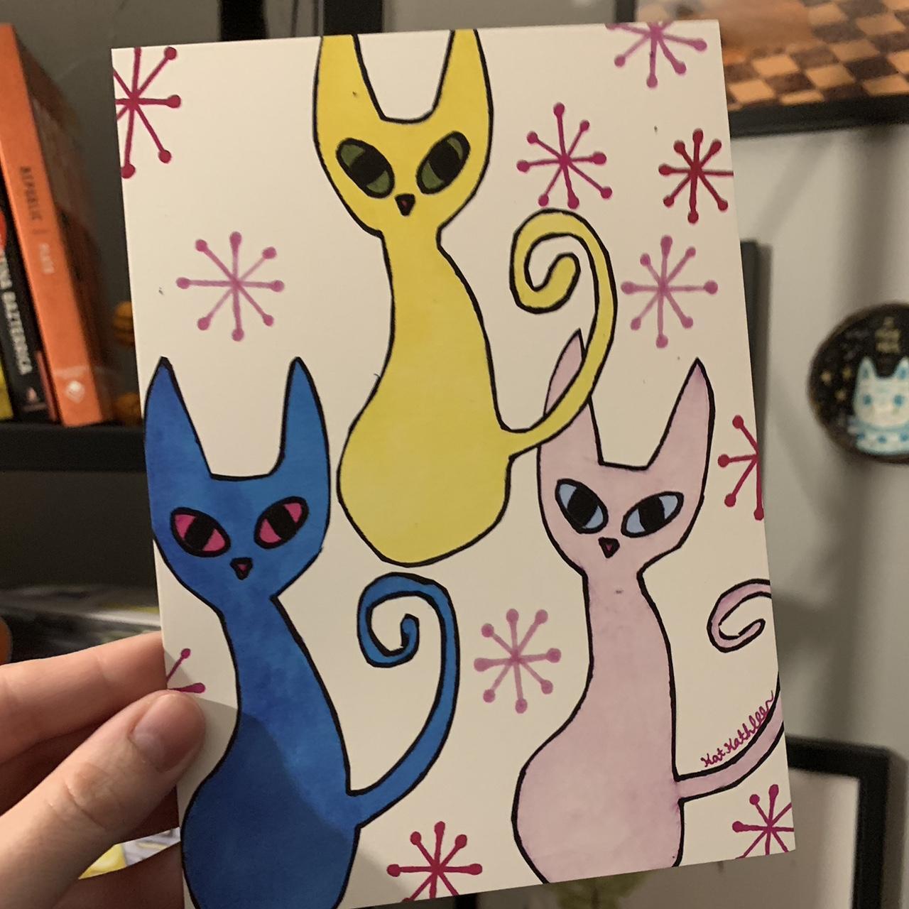 “Atomic Cats” art print. Size 5 x 7. Will look great... | Depop