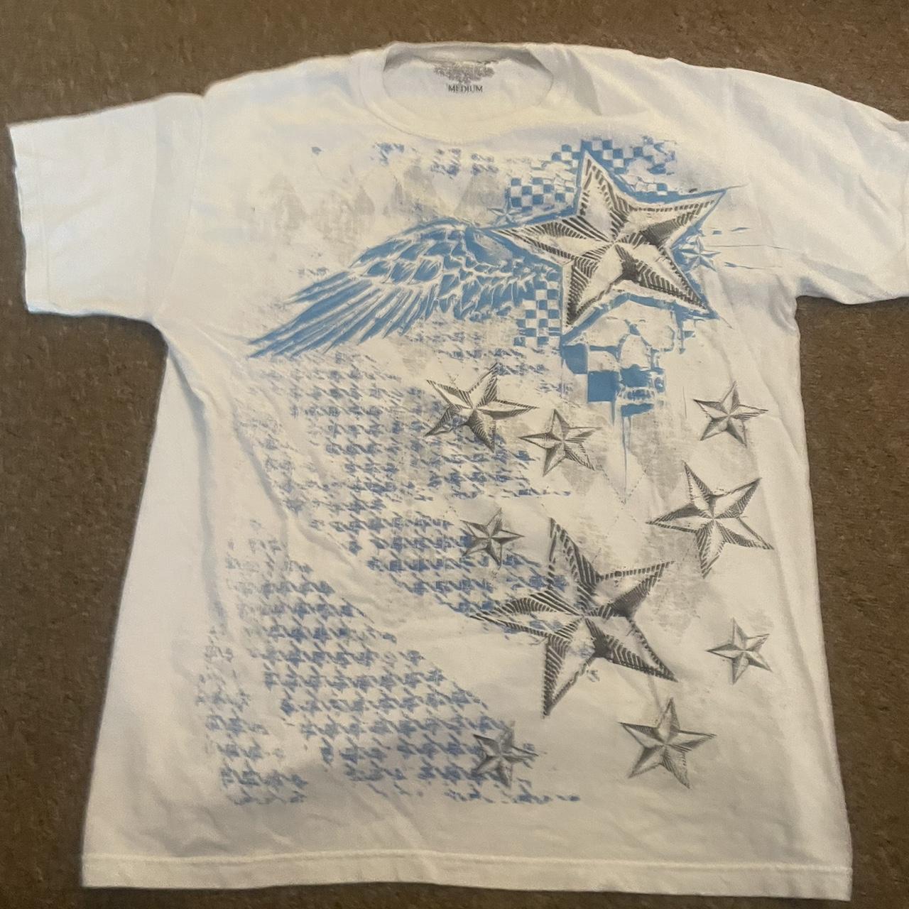 Affliction style graphic tee price firm super nice... - Depop