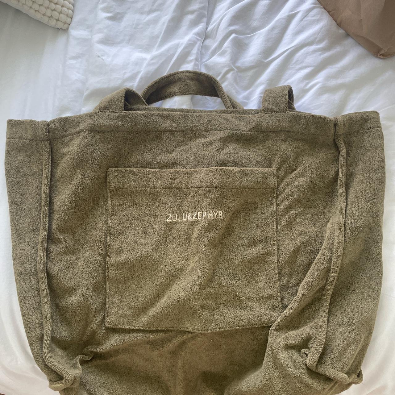 Zulu and Zephyr beach tote. Olive/khaki color. Terry... - Depop