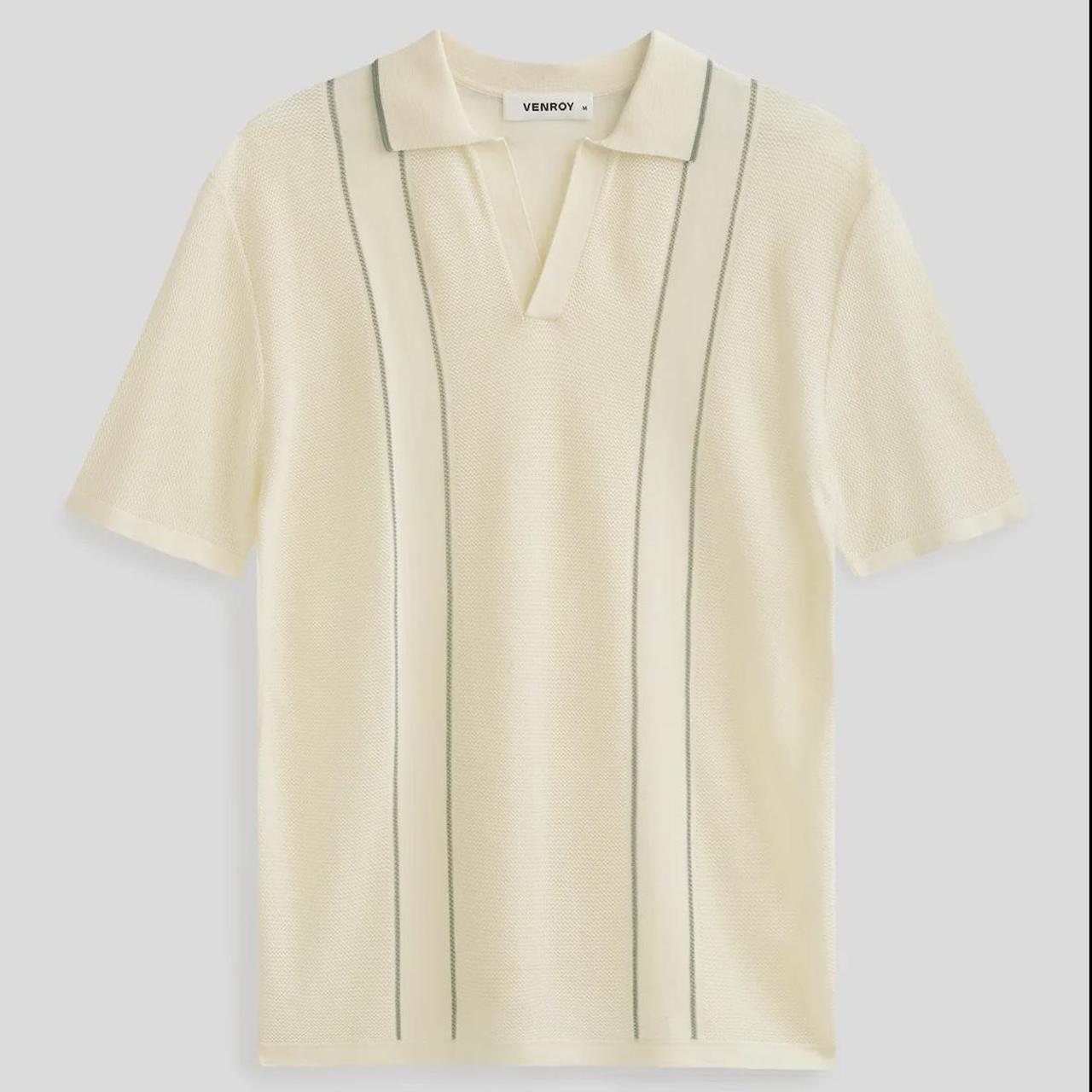 Knitted Cotton Pique Open Neck Polo Worn twice- not... - Depop