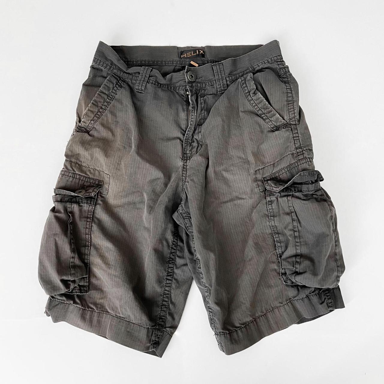 vintage baggy cargo shorts vintage “helix”... - Depop