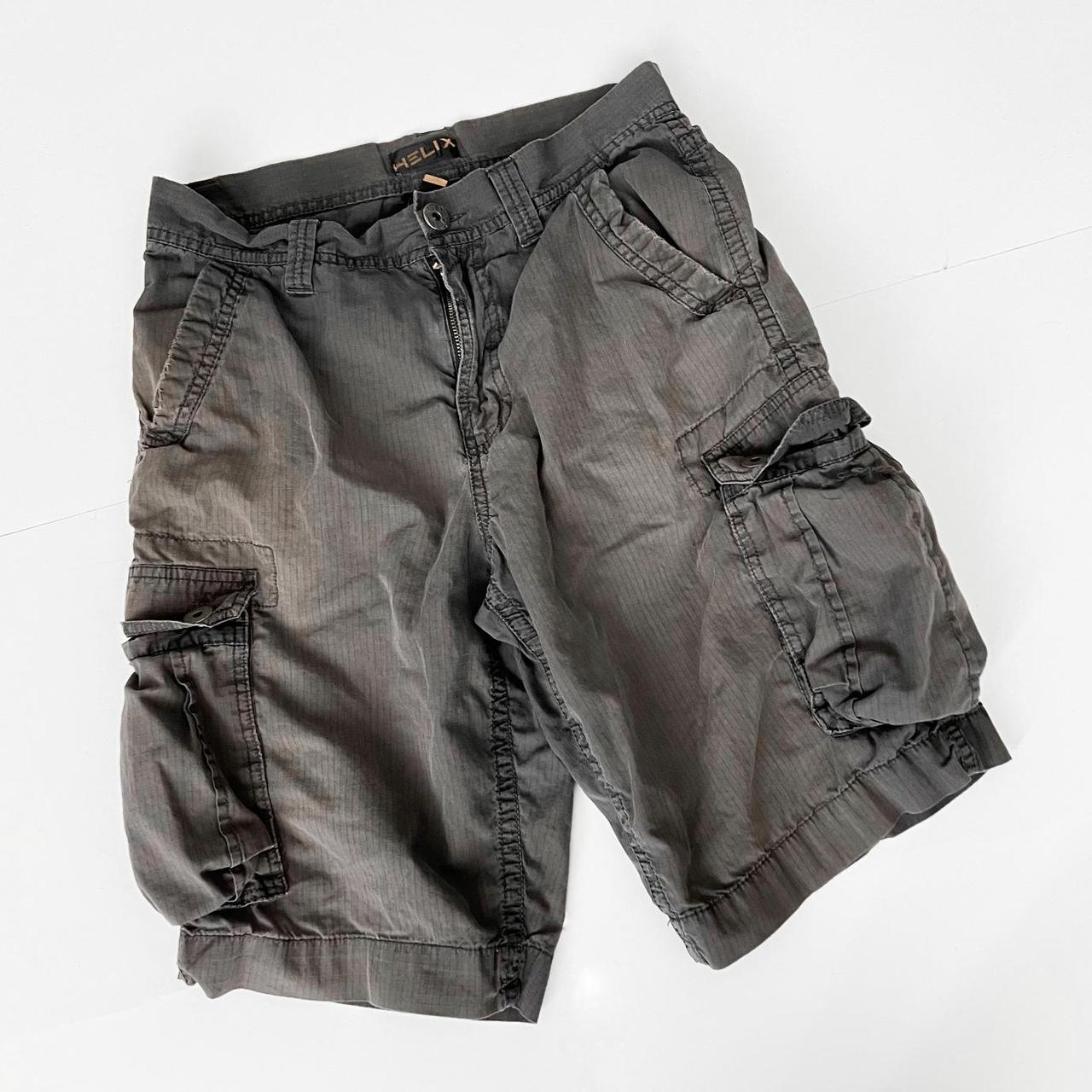 vintage baggy cargo shorts vintage “helix”... - Depop