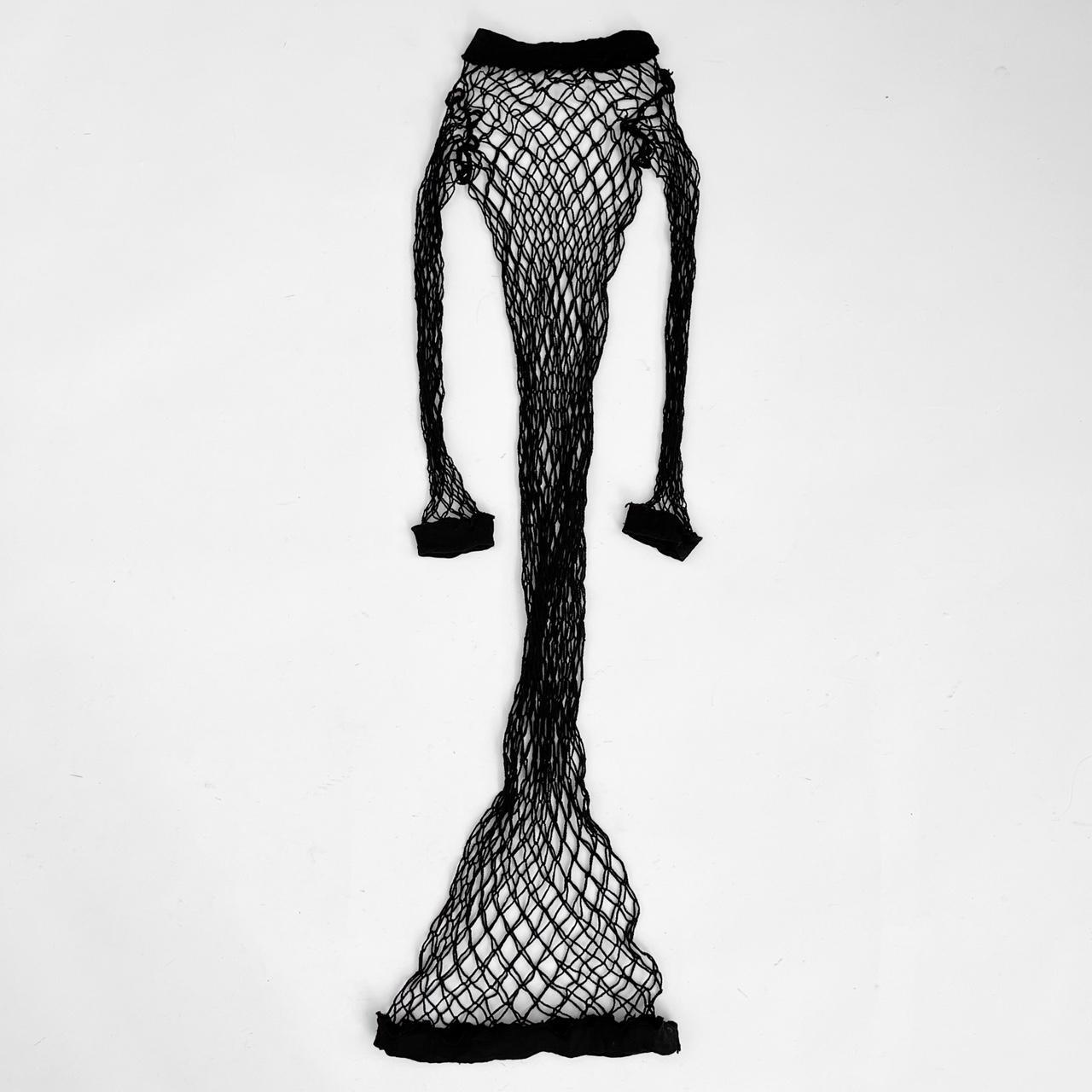 vintage fishnet mini dress vintage black fishnet... - Depop