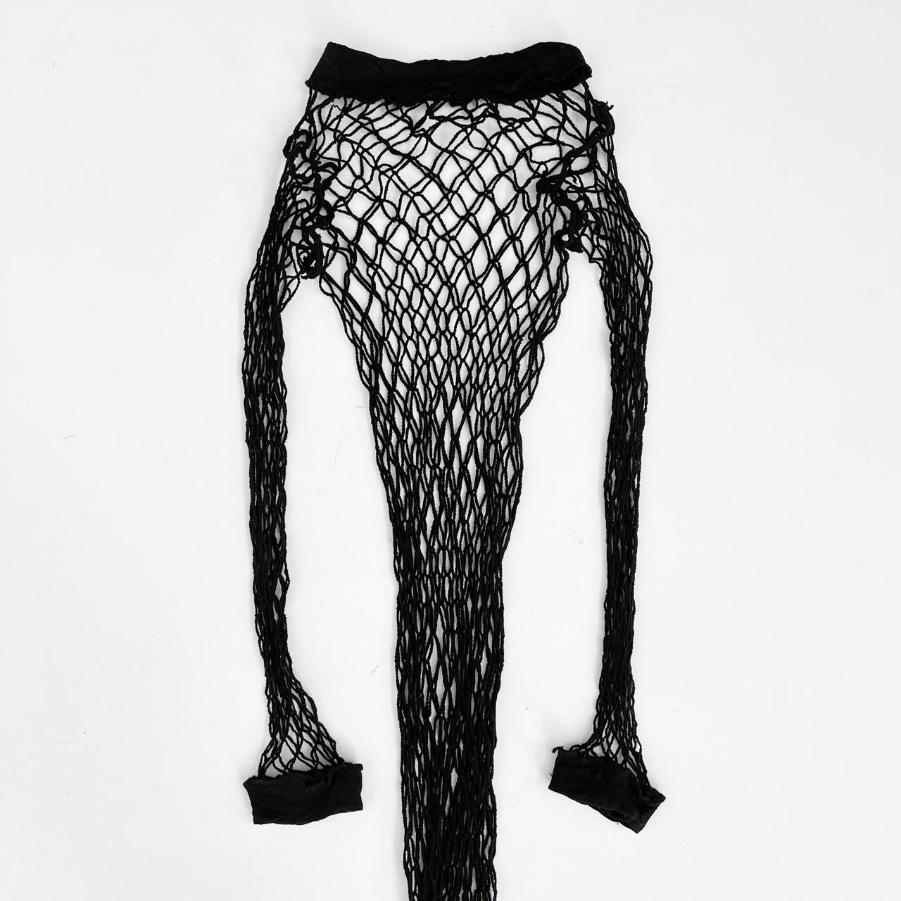 vintage fishnet mini dress vintage black fishnet... - Depop