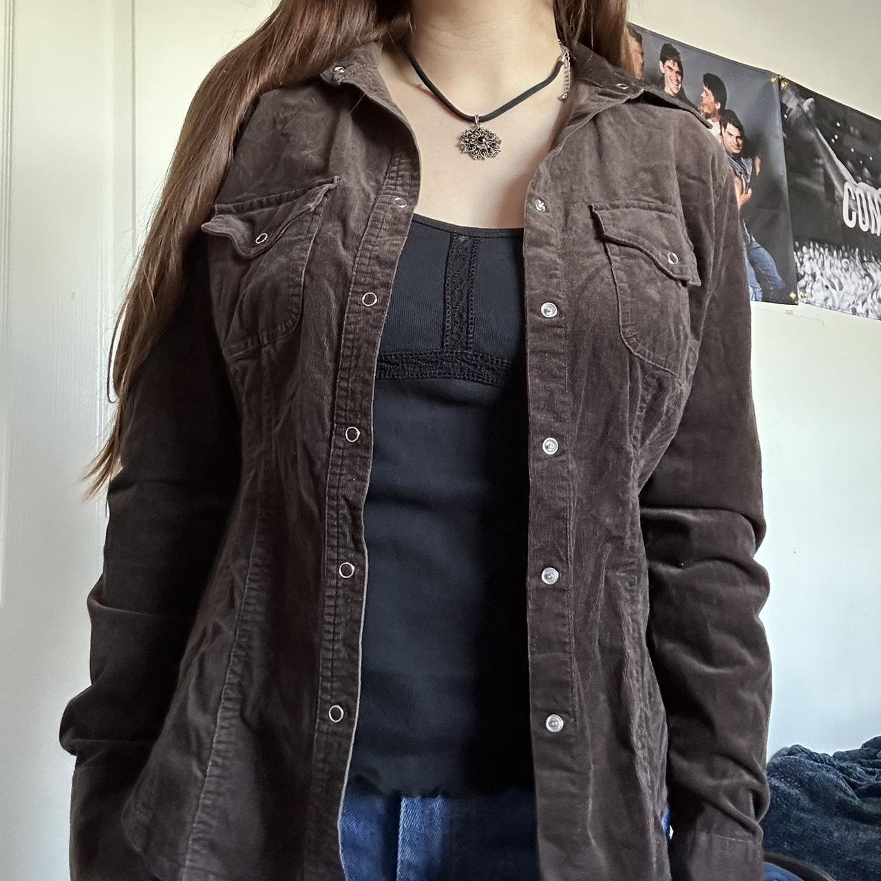 Loft brand Brown corduroy button up -I’m a size... - Depop