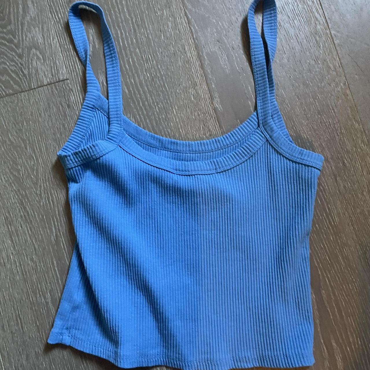 supre size AUS xl so like US L blue tank Lightly... - Depop