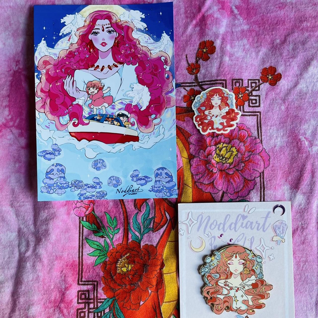 Studio ghibli ponyo print/sticker/pin set From... - Depop