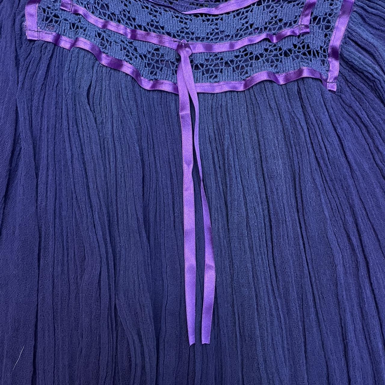 super cute & flowy deep purple mini dress 💟 no tag,... - Depop