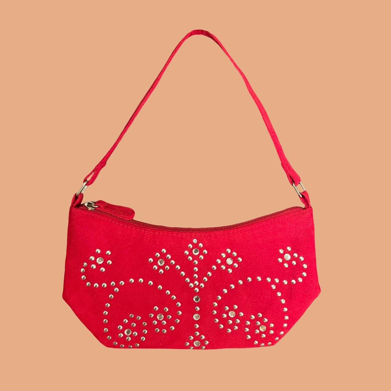 super cute red mini bedazzled purse 🌹 ️ used, in... - Depop