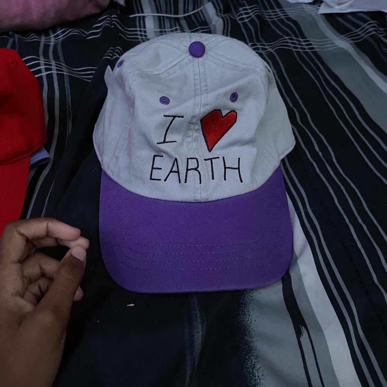 Hot Topic Men's Grey and Purple Hat | Depop