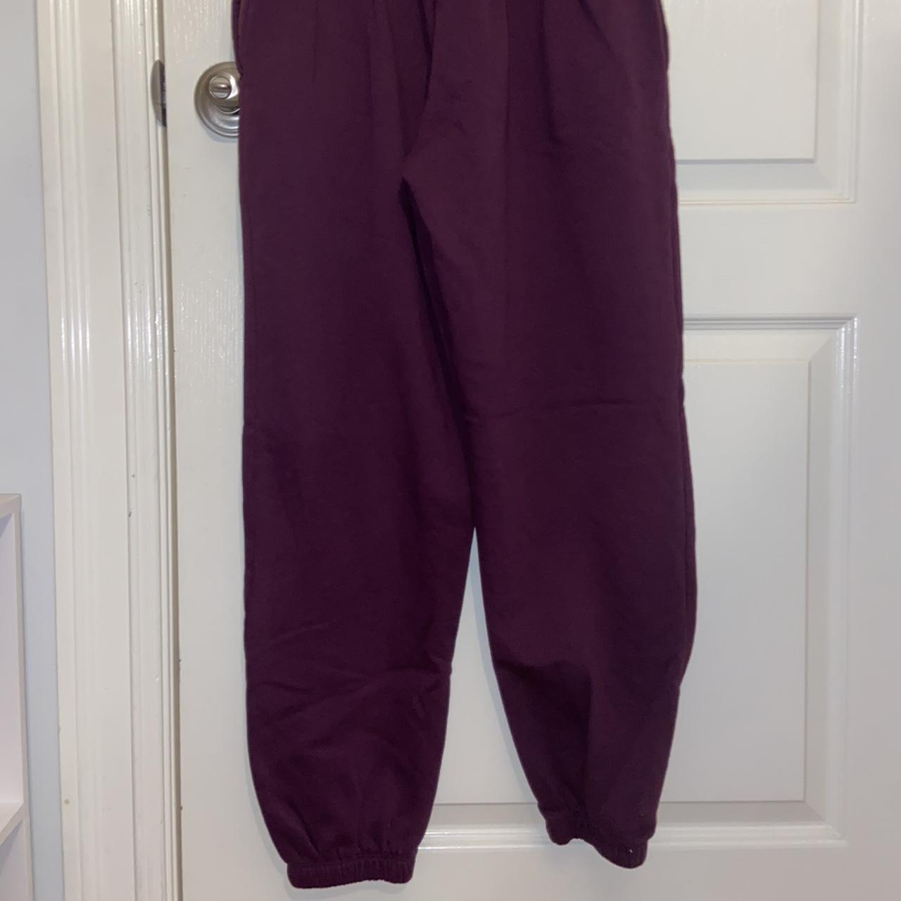 maroon sweatpants from garage, size small, has... - Depop