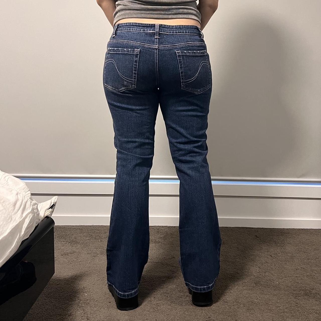 Deadstock 00s low rise bootcut jeans. Skinny flare... - Depop