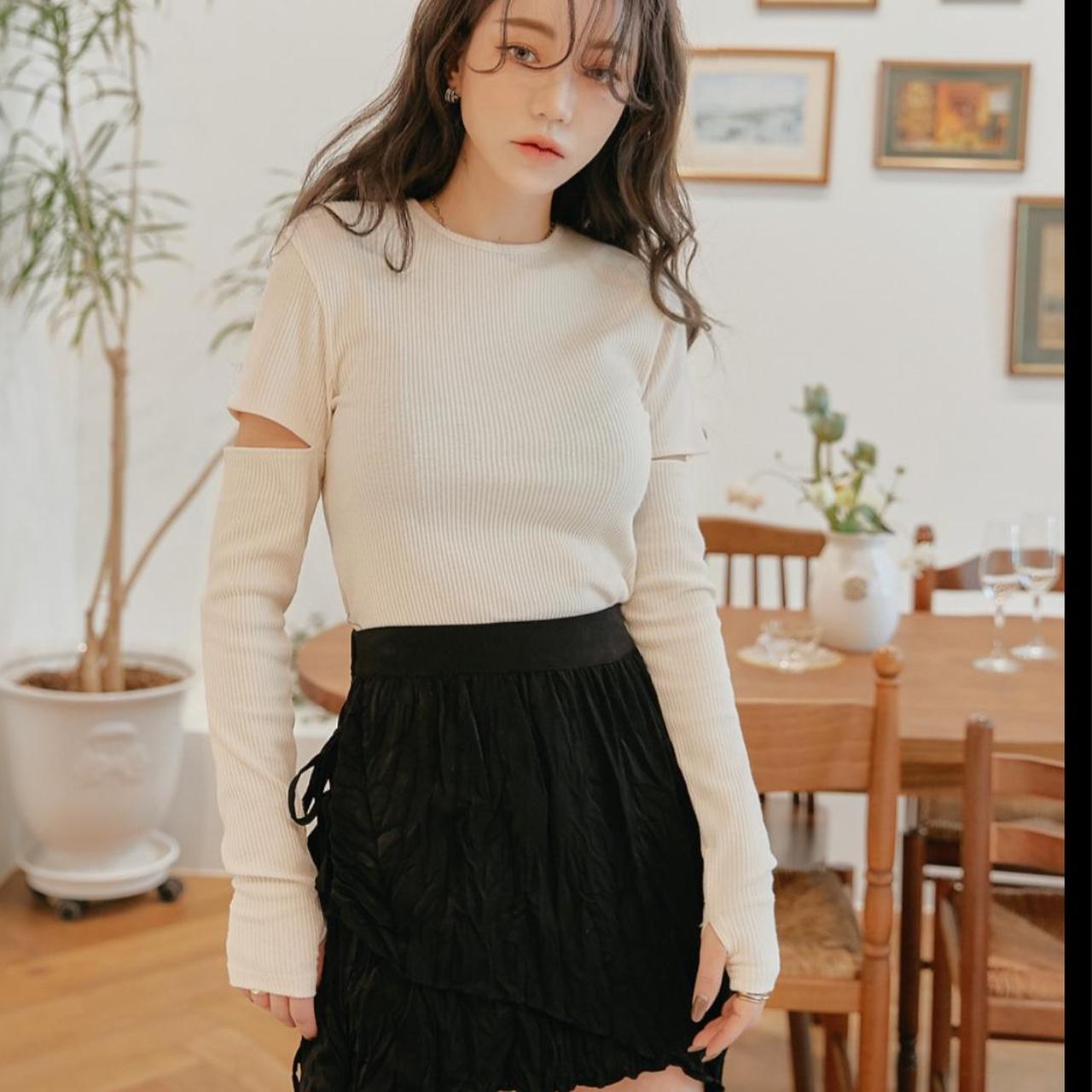 Codibook Common Unique Korean Brand Cutout Ribbed... - Depop