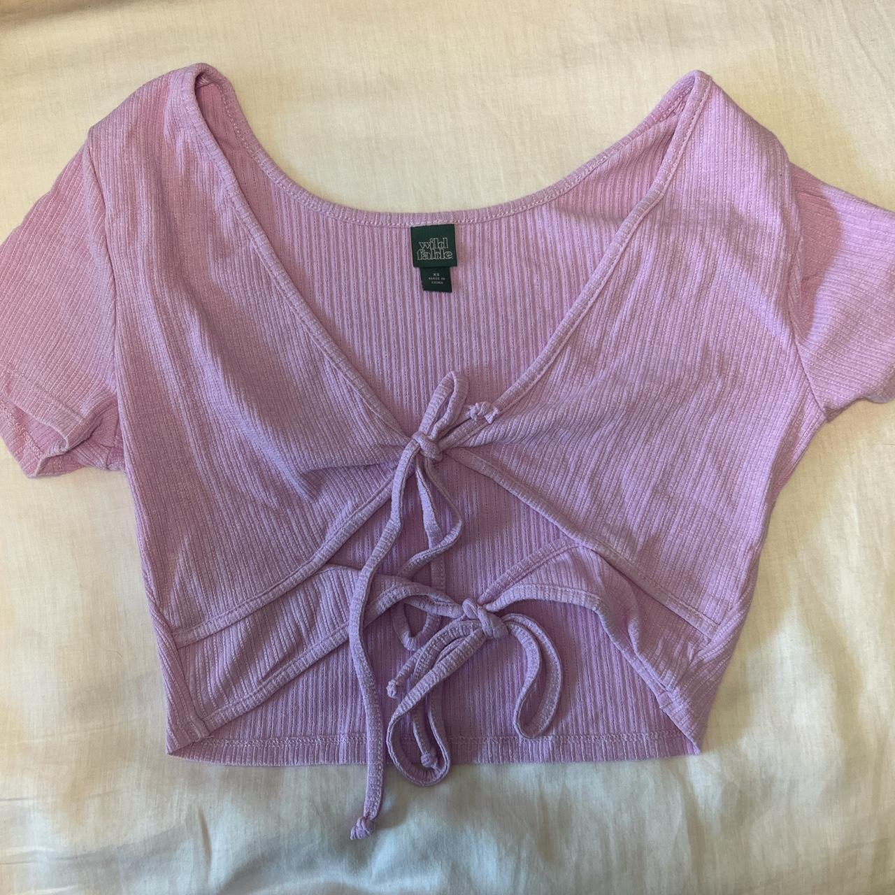 White Fable pink going out top, never worn but... - Depop