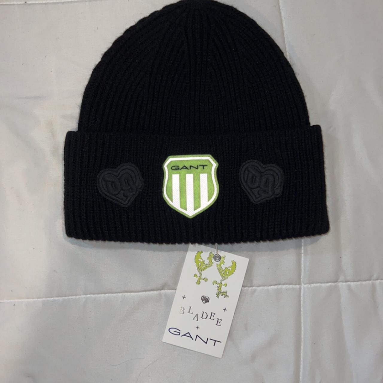Bladee x GANT Black Beanie brand new with tags - Depop
