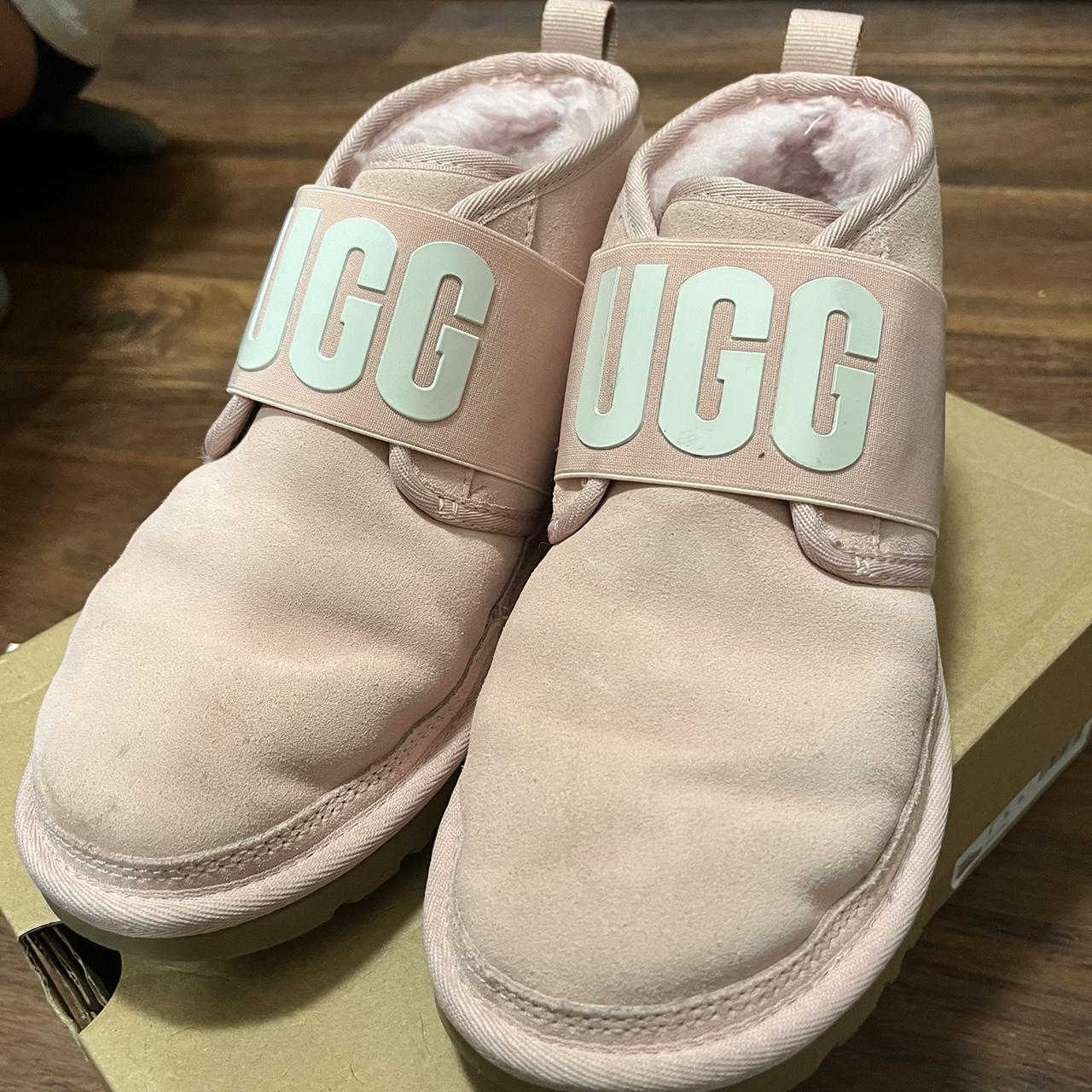 new pink UGG ankle boots new and clean barely worn... - Depop