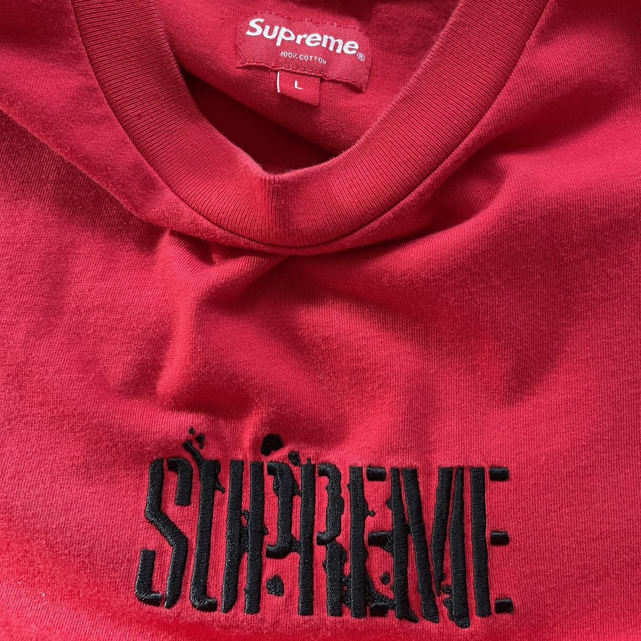Red Supreme t shirt Size large True to size Has a... - Depop
