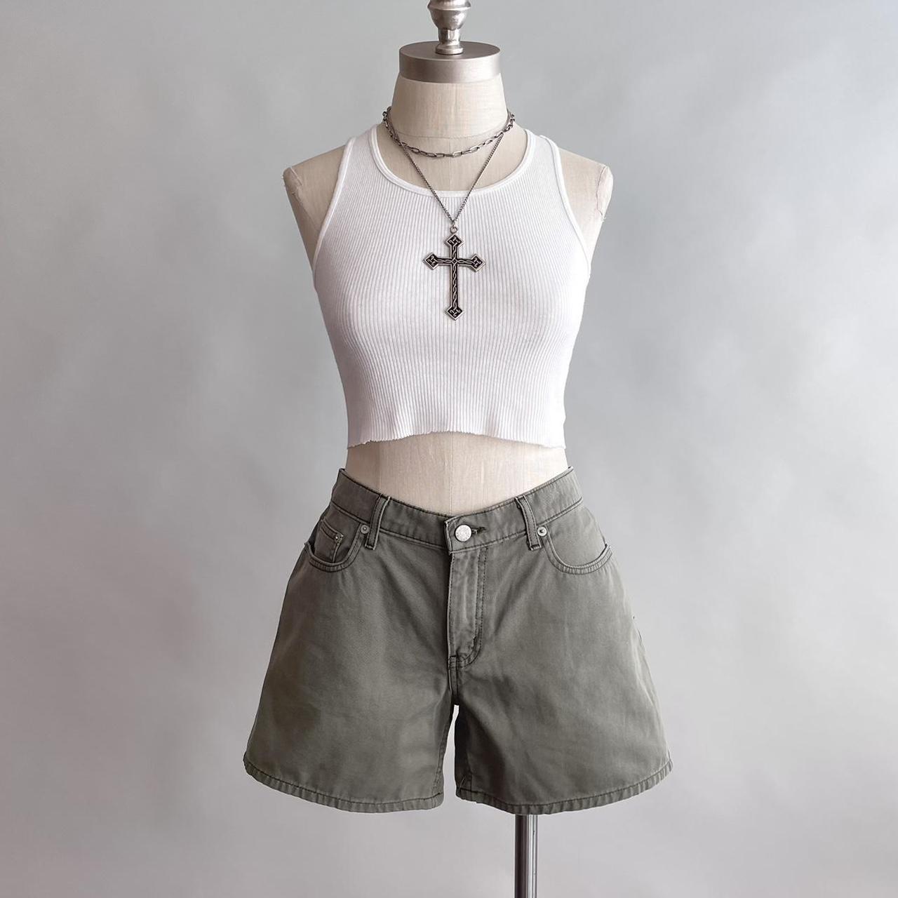 Earthy Green Denim Shorts Ralph Lauren earthy... - Depop