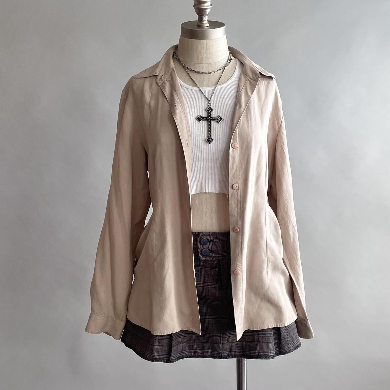 Cream Silk Button Up Lovely cream 100% silk... - Depop