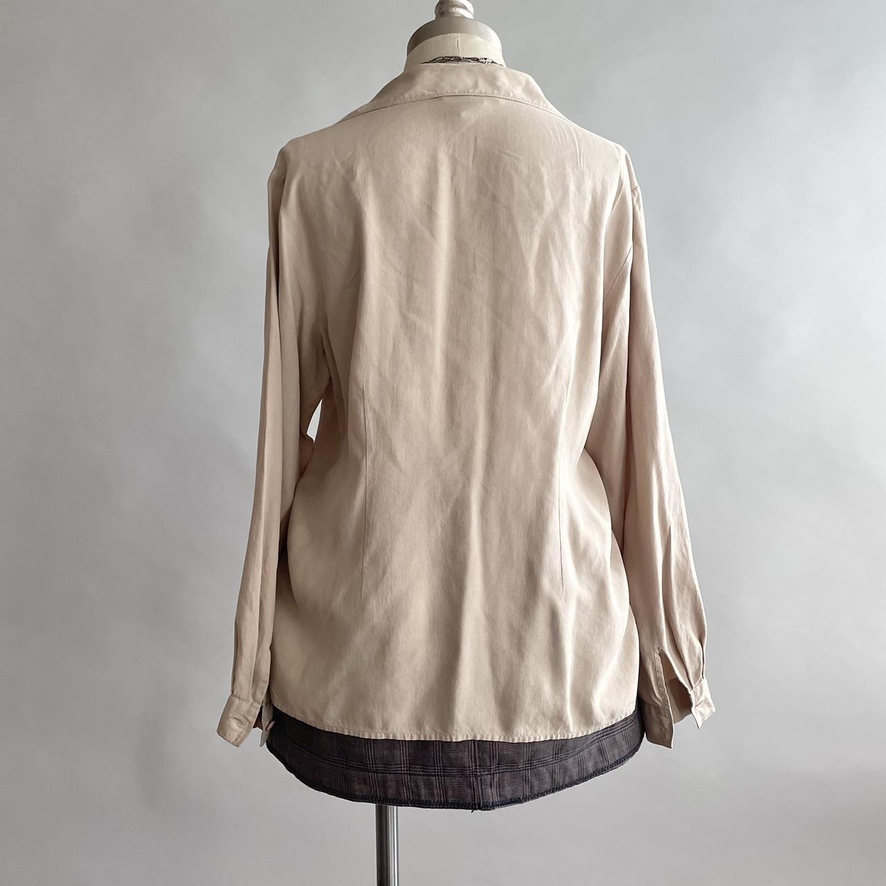 Cream Silk Button Up Lovely cream 100% silk... - Depop