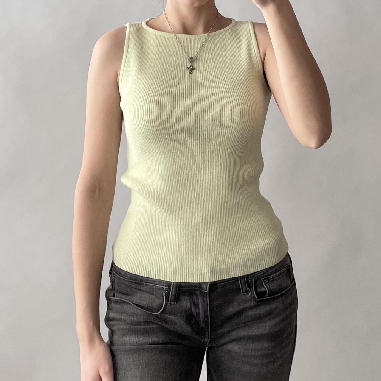Pastel Green Tank Top Adorable pastel lime green... - Depop
