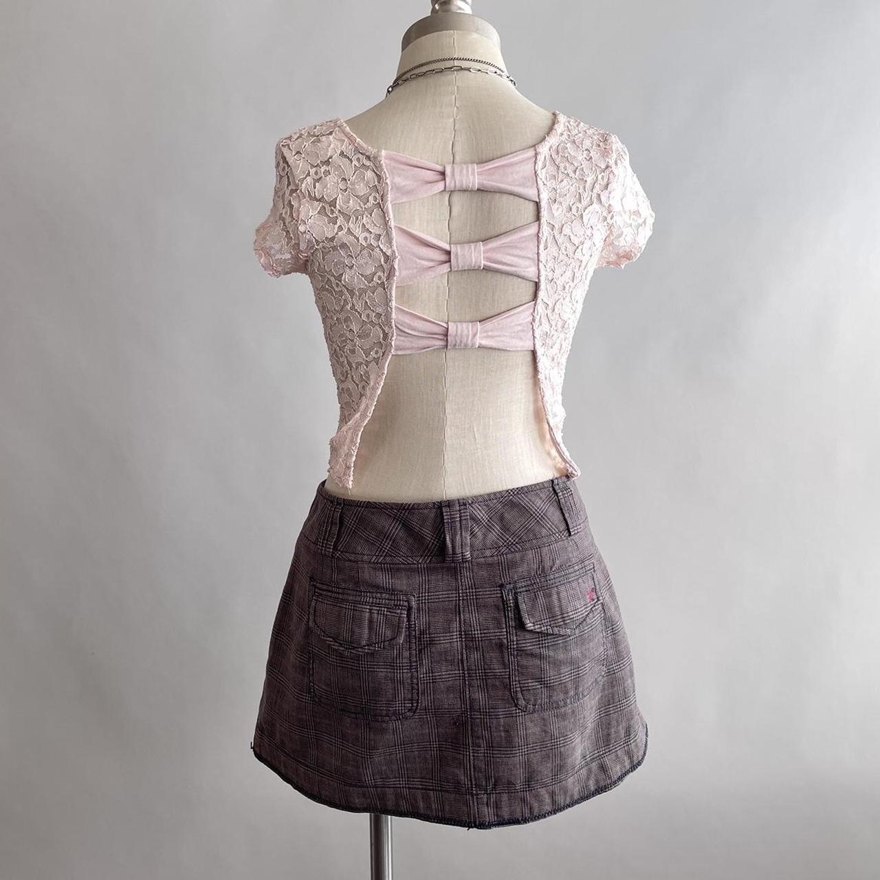 Pastel Pink Lace Top 2000s coquette pastel pink... - Depop