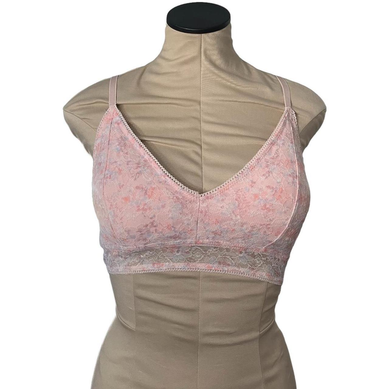 Jessica Simpson Baby Pink Floral Bralette Tagged... - Depop