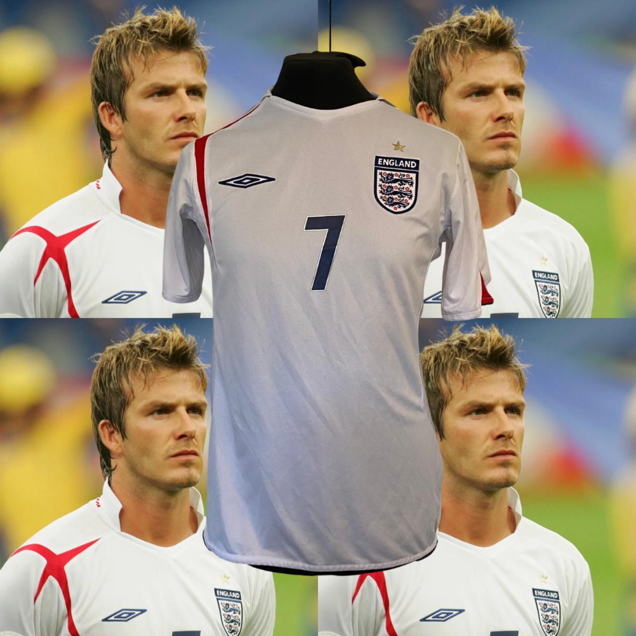 ENGLAND DAVID BECKHAM 2005-07 HOME FOOTBALL SHIRT... - Depop