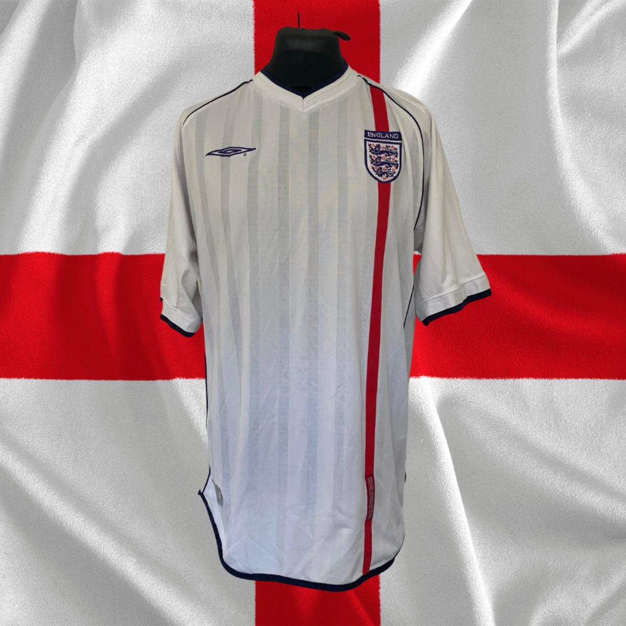 ENGLAND 2001-03 HOME FOOTBALL SHIRT Size: XL This... - Depop