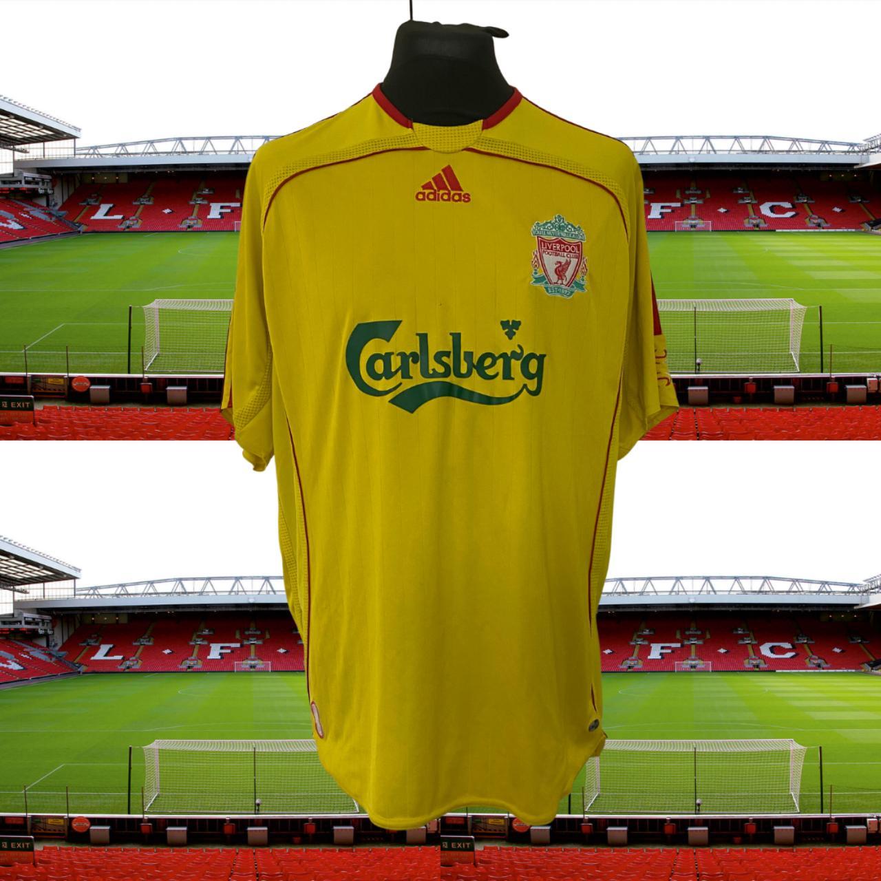 LIVERPOOL 2006-07 AWAY FOOTBALL SHIRT Size:... - Depop