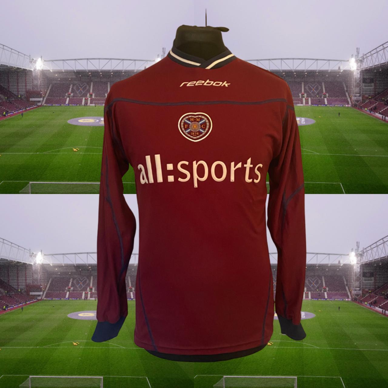 HEARTS 2002-04 HOME FOOTBALL SHIRT LONG... - Depop