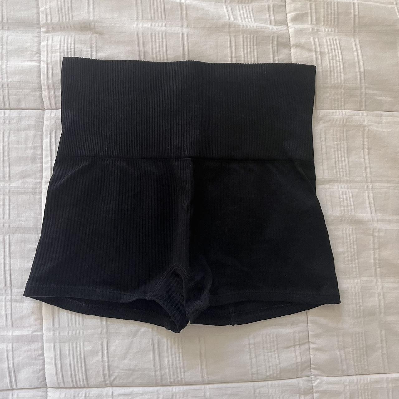 colsie black seamless athletic shorts! size xs... - Depop