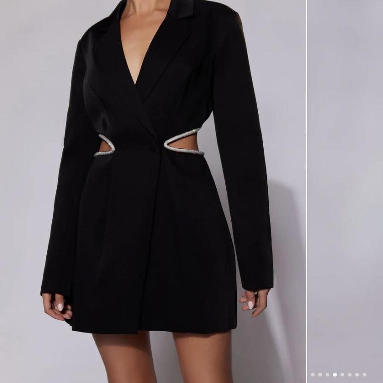 Stunning black Meshki, blazer dress, NEVER WORN-... - Depop
