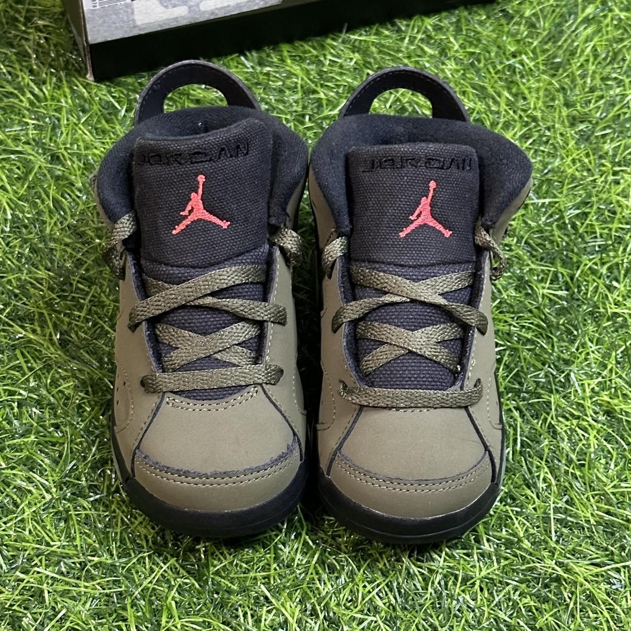 Baby toddler Jordan 6 Retro x Travis Scott Olive... - Depop
