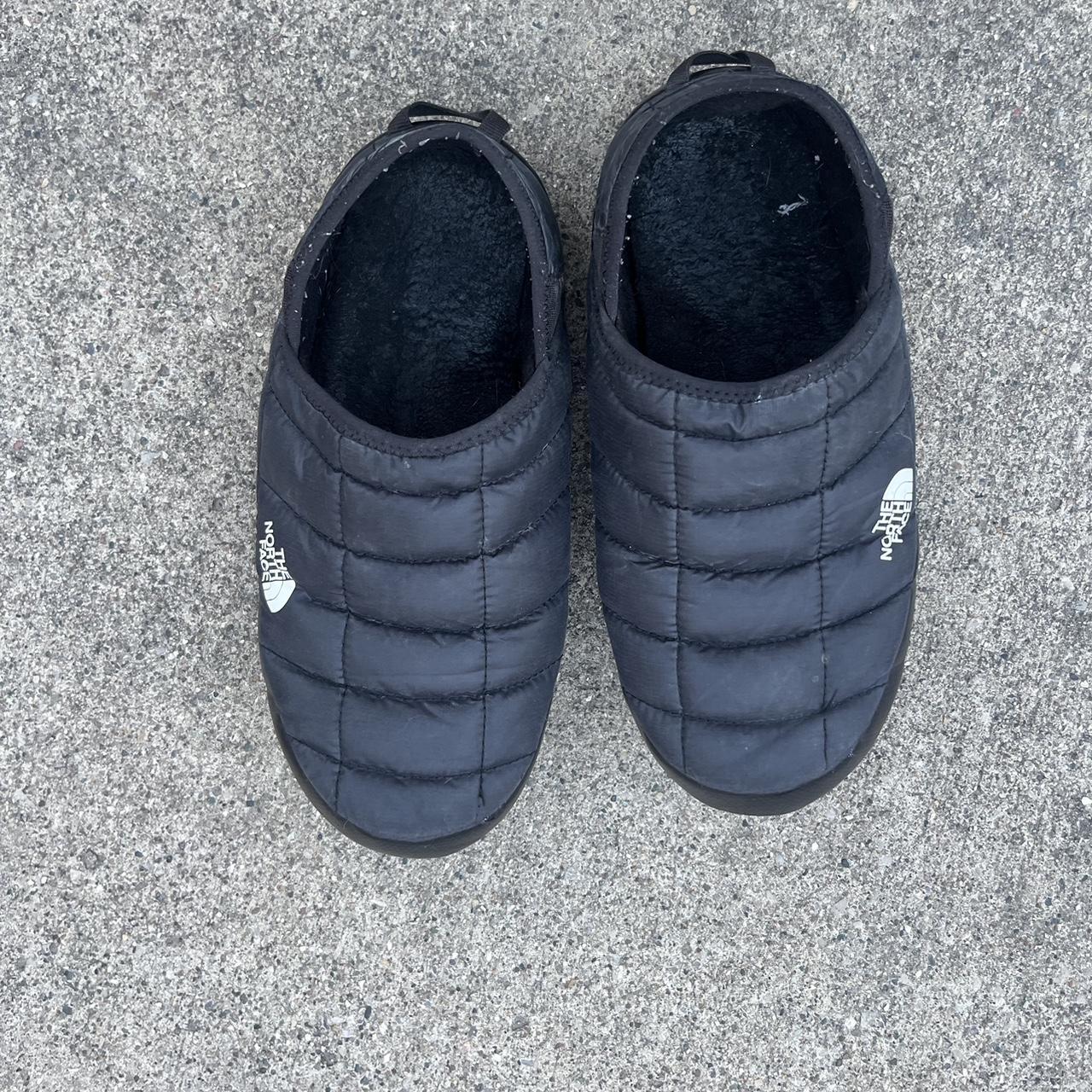 The north face thermoball puffer slippers women’s... - Depop