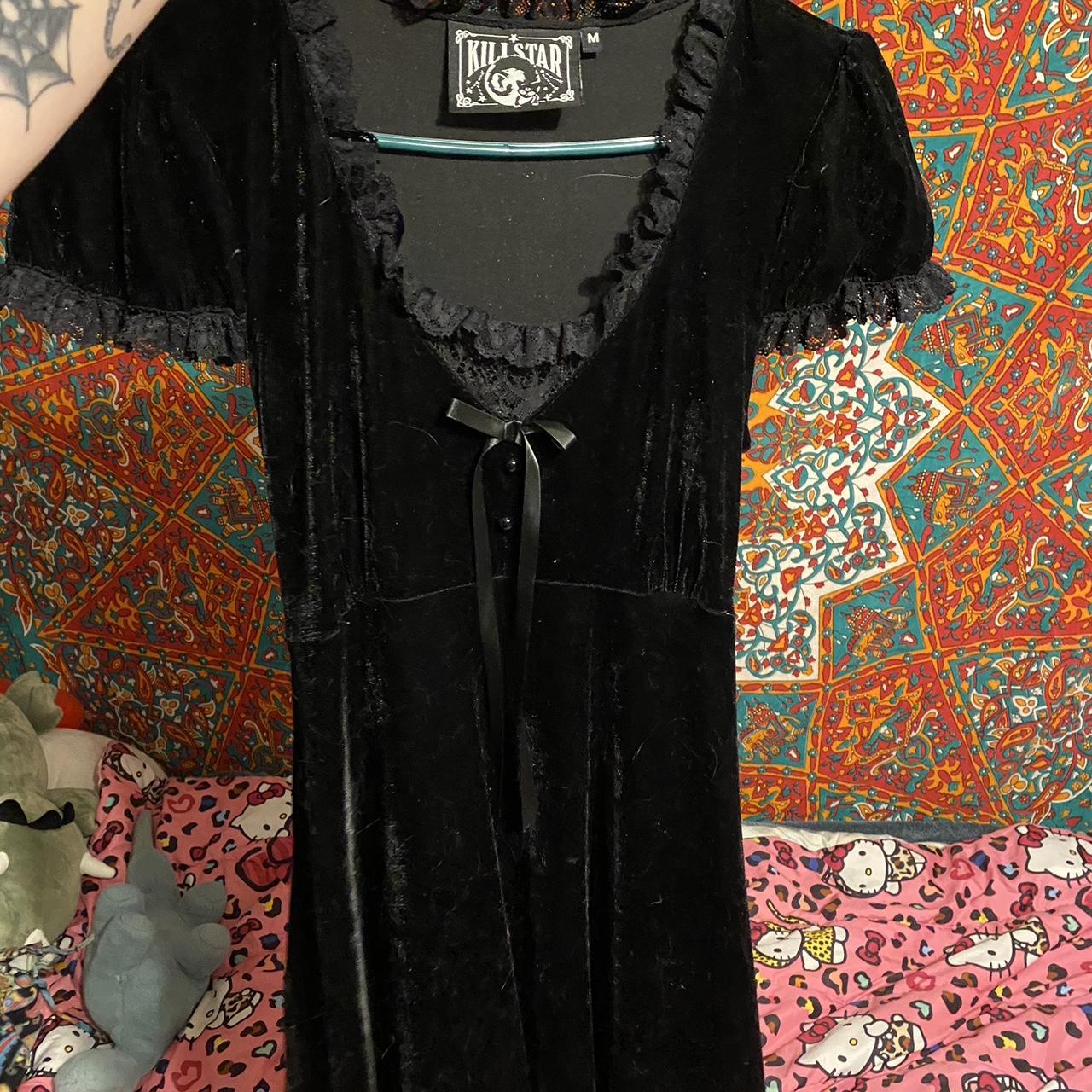 Velvet Killstar dress in black #gothic #goth super... - Depop