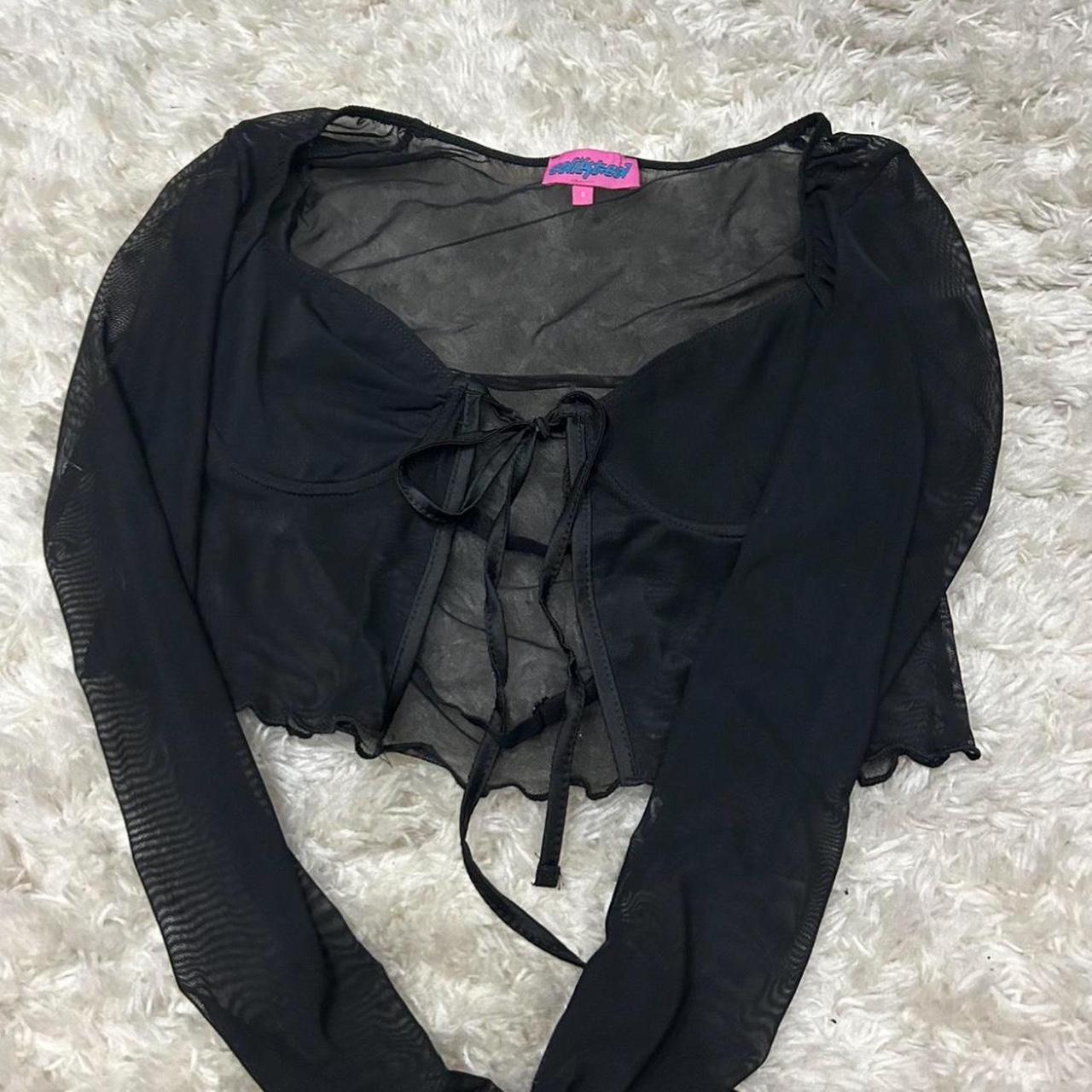 Edikted black lace top -size small #edikted #lace... - Depop