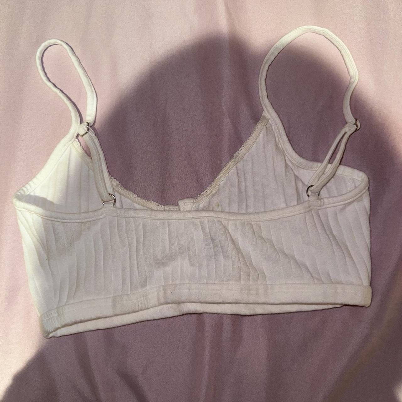 brandy melville ribbed bralette -excellent... - Depop