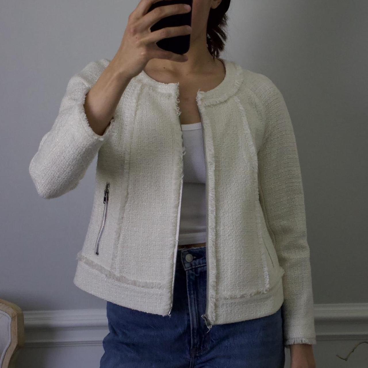 Club Monaco Tweed Jacket - Depop