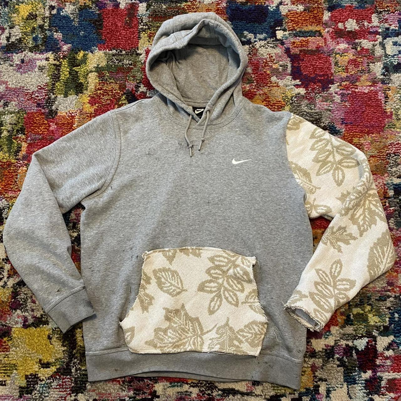 Nike Reworked Custom Tapestry Hoodie Size Large Made... - Depop