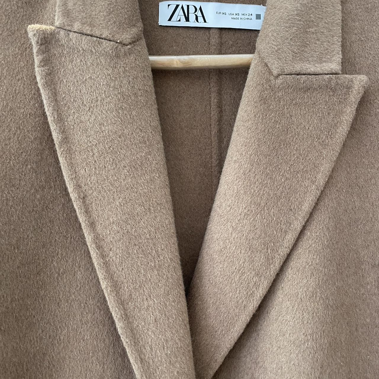 Zara Women's Tan Coat | Depop