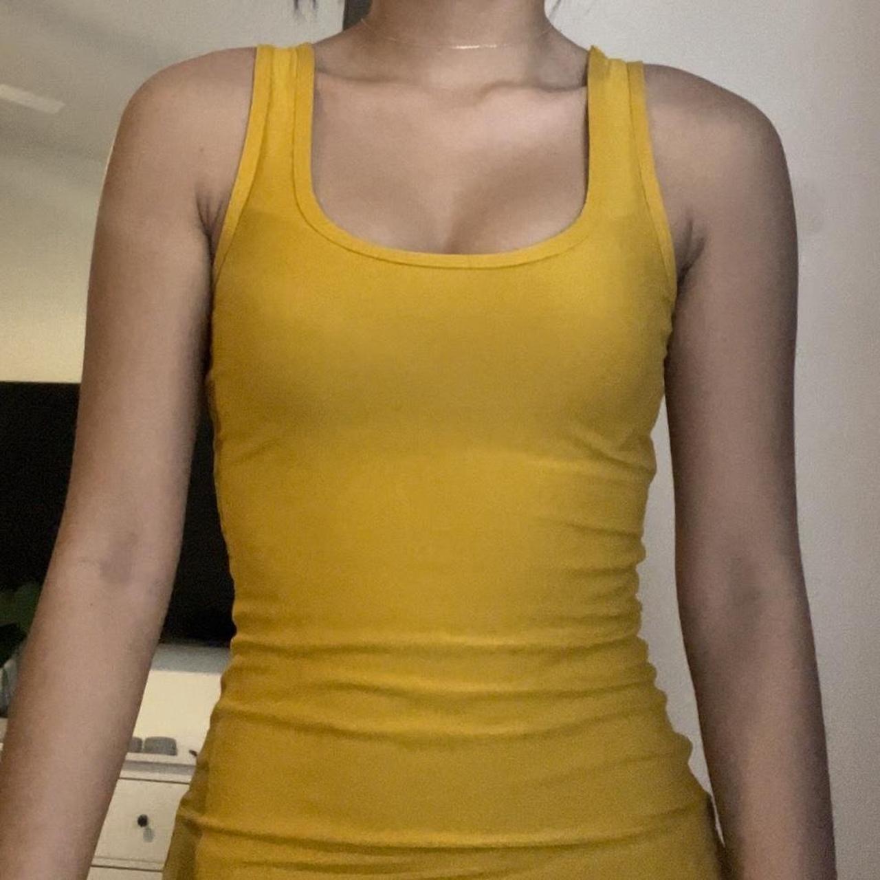 Mustard Yellow Tank Top • Full length • Size: XS... - Depop