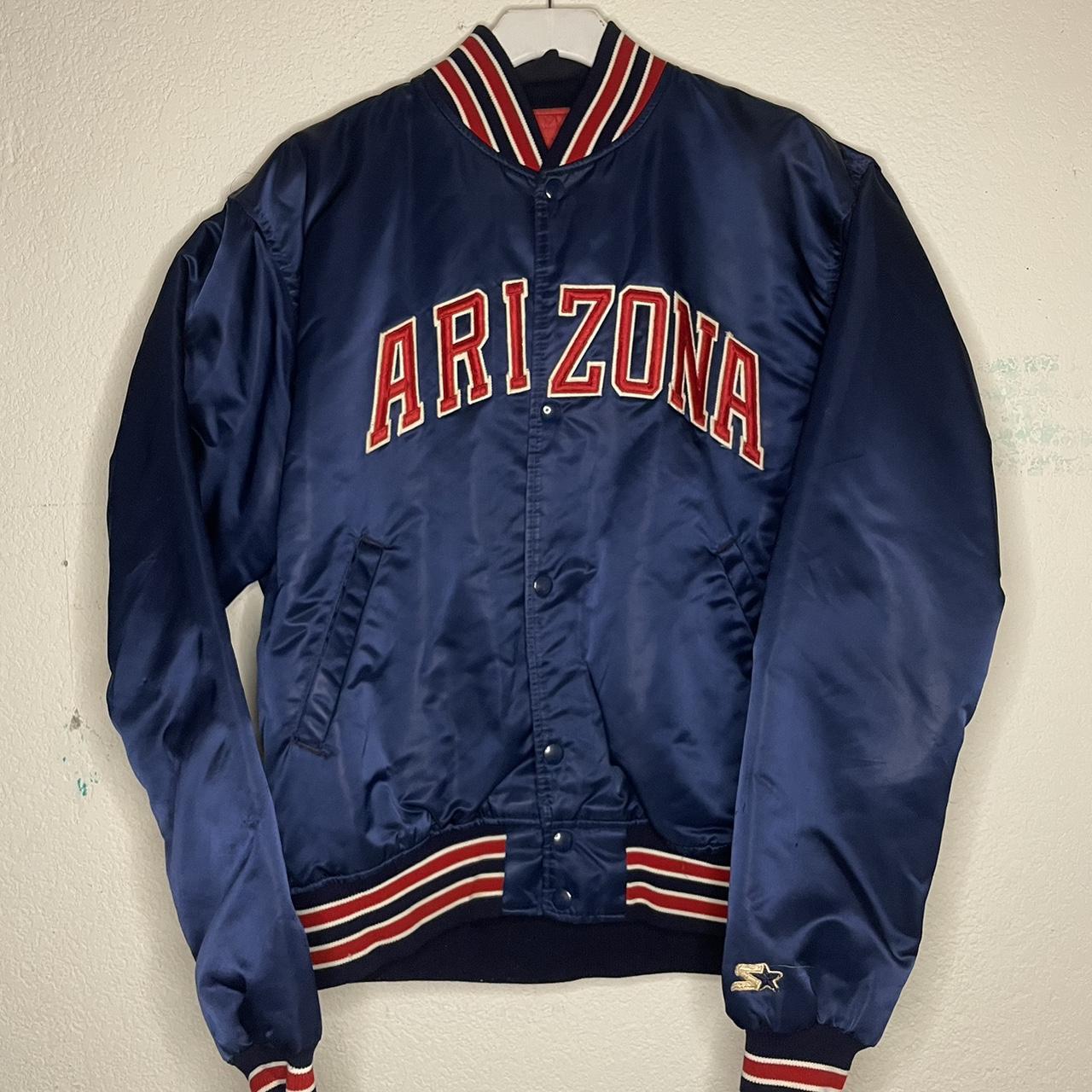 Vintage 80s University of Arizona Starter satin... - Depop