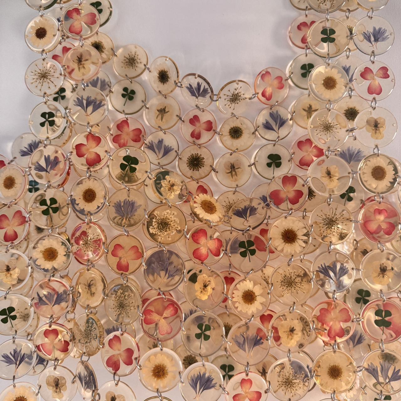 Dauphinette multi flora chainmaie top size s/m.... | Depop